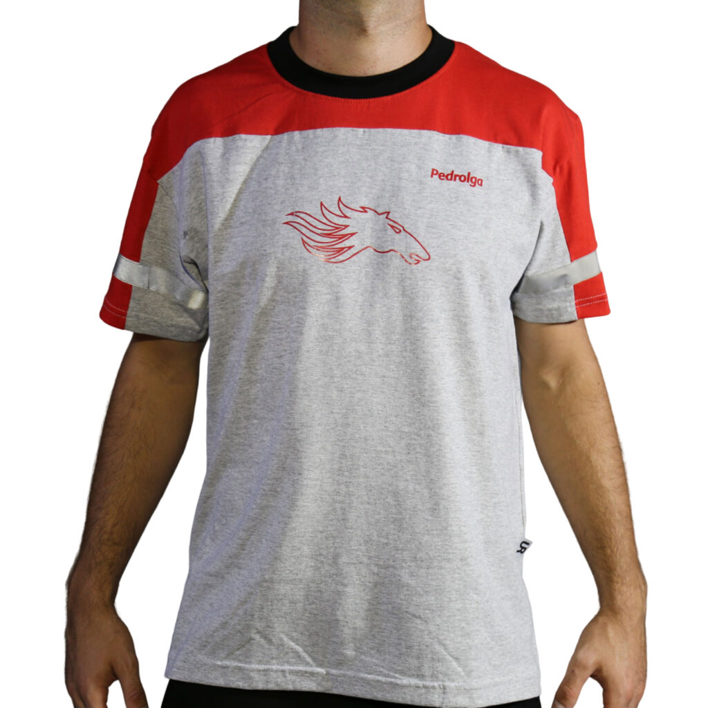 R06 – Remera algodón mangas cortas combinada – Con reflectivo – Ralebs